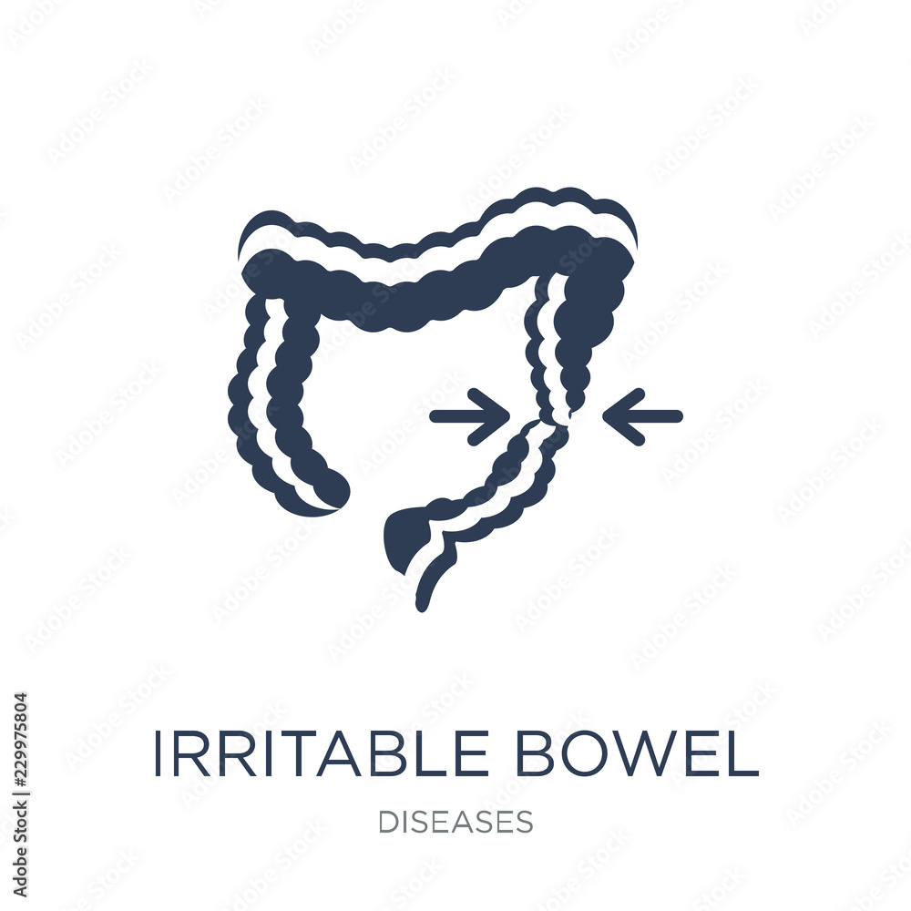 Irritable bowel syndrome icon. Trendy flat vector Irritable bowel ...