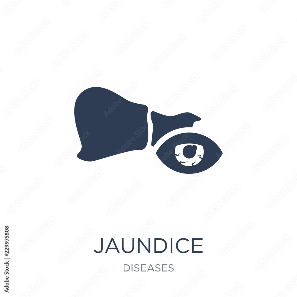 Jaundice icon. Trendy flat vector Jaundice icon on white background ...