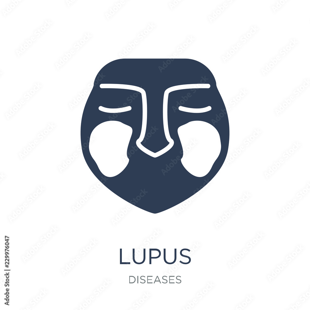 Lupus erythematosus icon. Trendy flat vector Lupus erythematosus icon ...