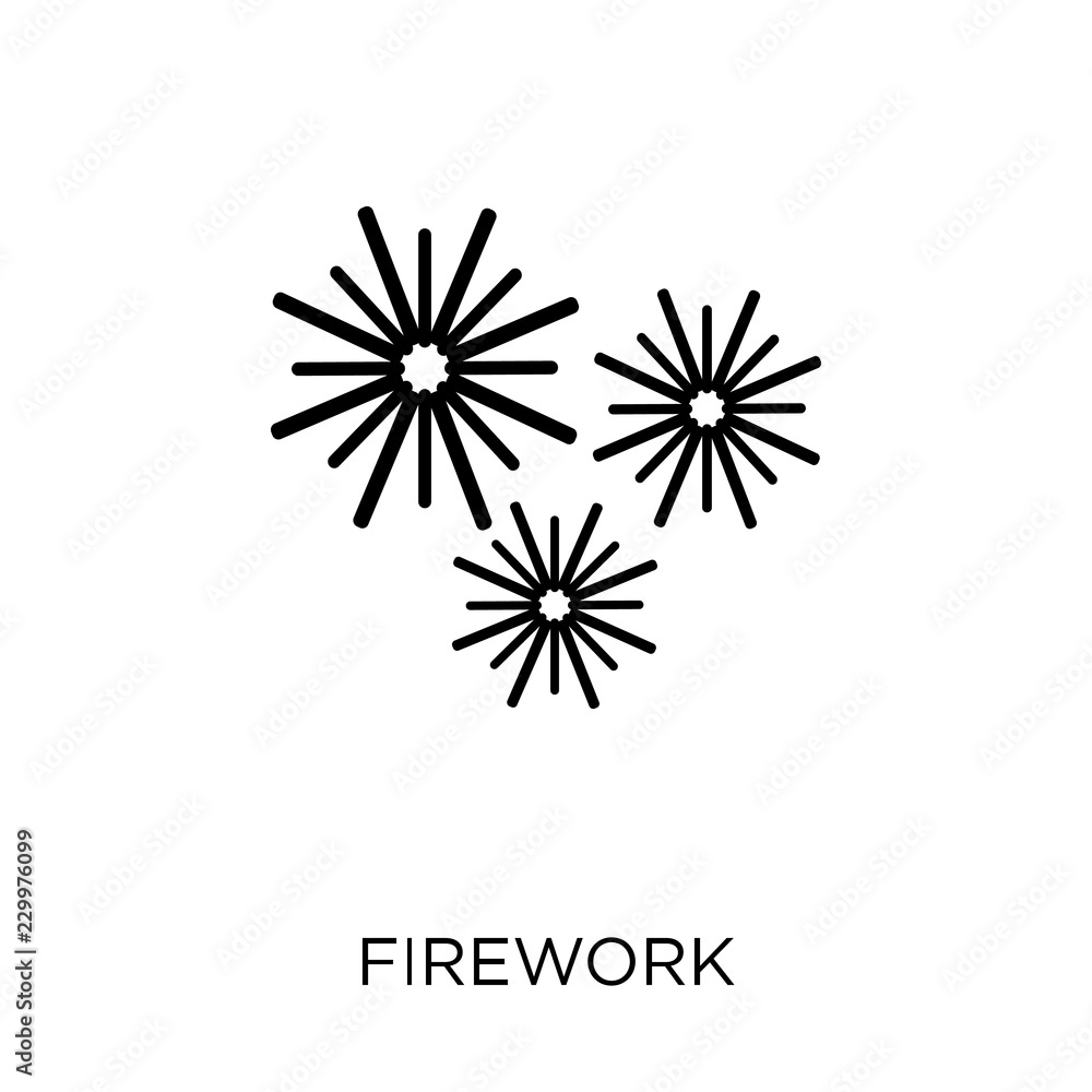 Firework icon. Firework symbol design from Christmas collection. Stock ...