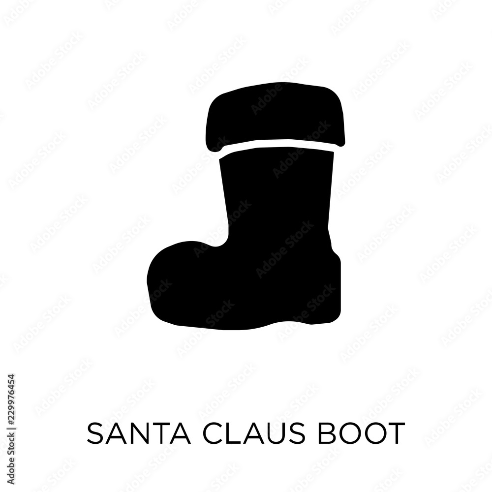 Santa claus boot icon. Santa claus boot symbol design from Christmas ...