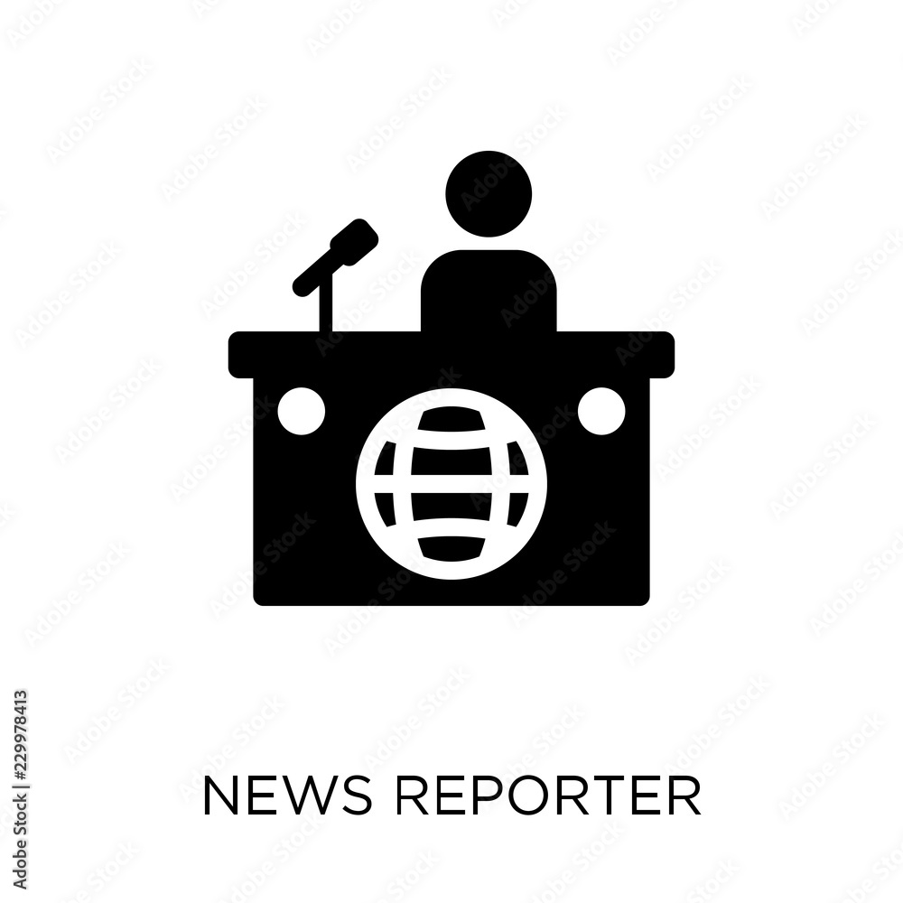 News reporter icon. News reporter symbol design from Communication ...