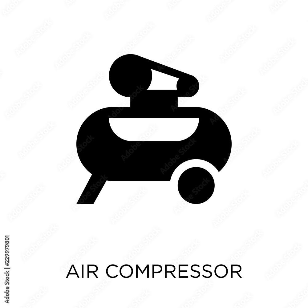 Air compressor icon. Air compressor symbol design from Construction ...