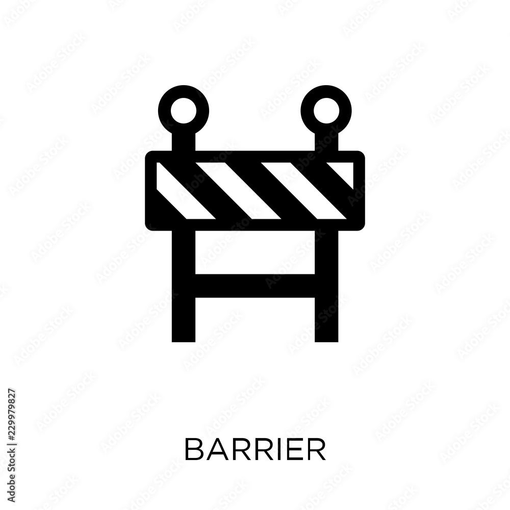 Barrier icon. Barrier symbol design from Construction collection. Stock ...