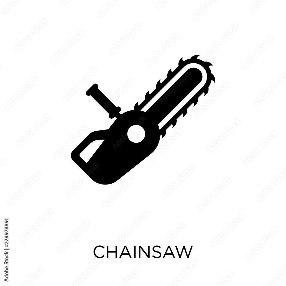 Chainsaw icon. Chainsaw symbol design from Construction collection. Stock Vector | Adobe Stock