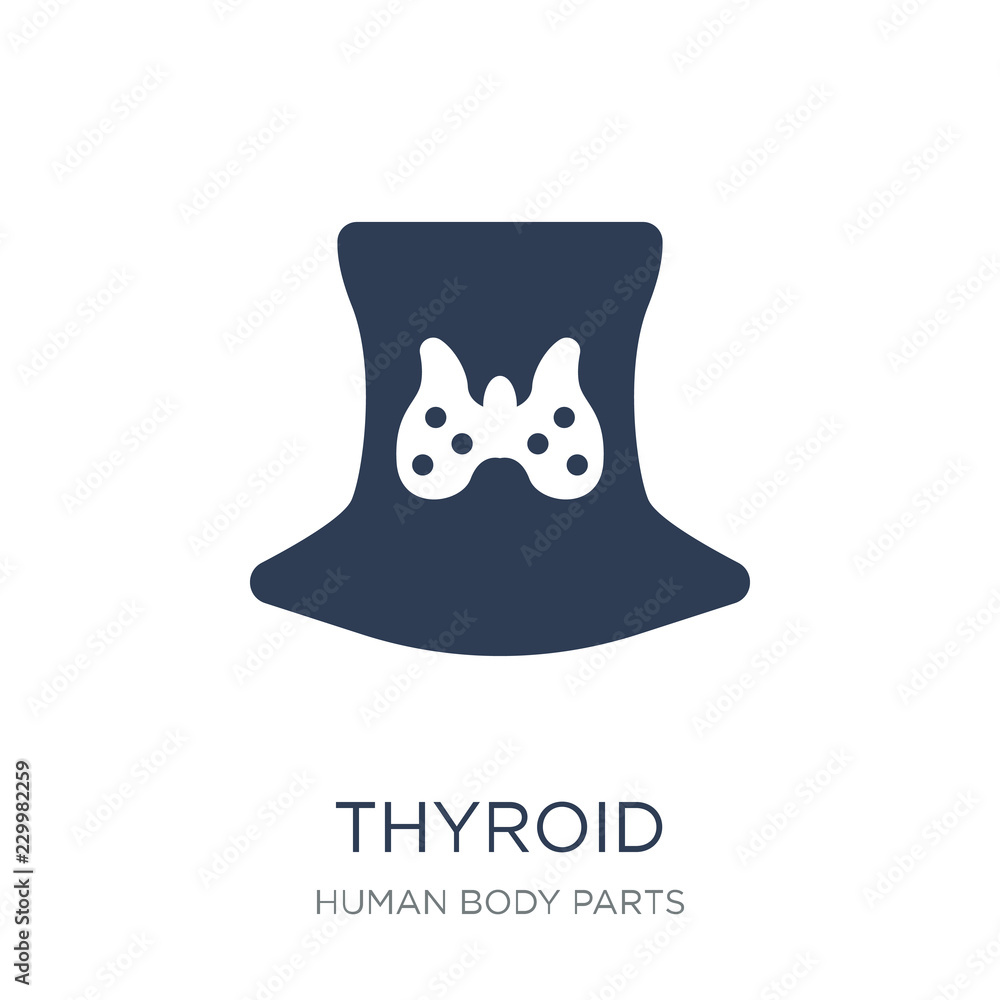 Thyroid icon. Trendy flat vector Thyroid icon on white background from ...