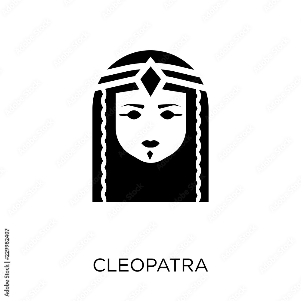 Cleopatra icon. Cleopatra symbol design from Desert collection. Stock ...