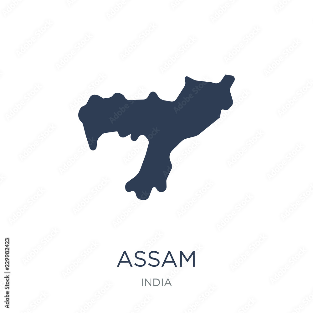 assam icon. Trendy flat vector assam icon on white background from ...