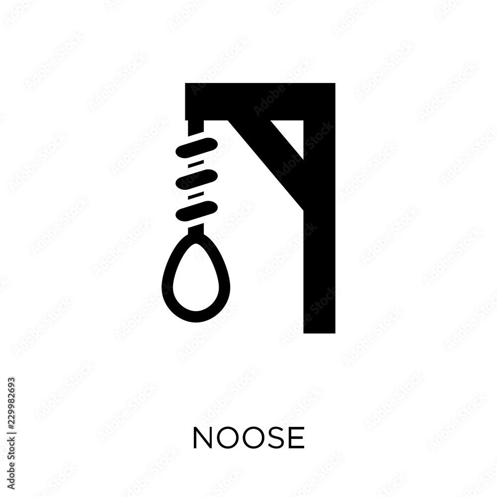 Noose icon. Noose symbol design from Desert collection. Stock Vector ...