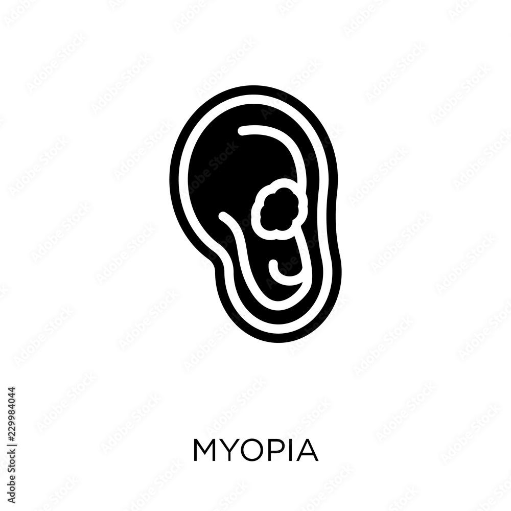 Myopia icon. Myopia symbol design from Diseases collection. Stock ...