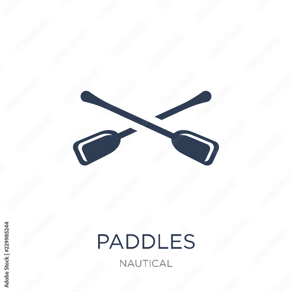 Paddles icon. Trendy flat vector Paddles icon on white background from ...