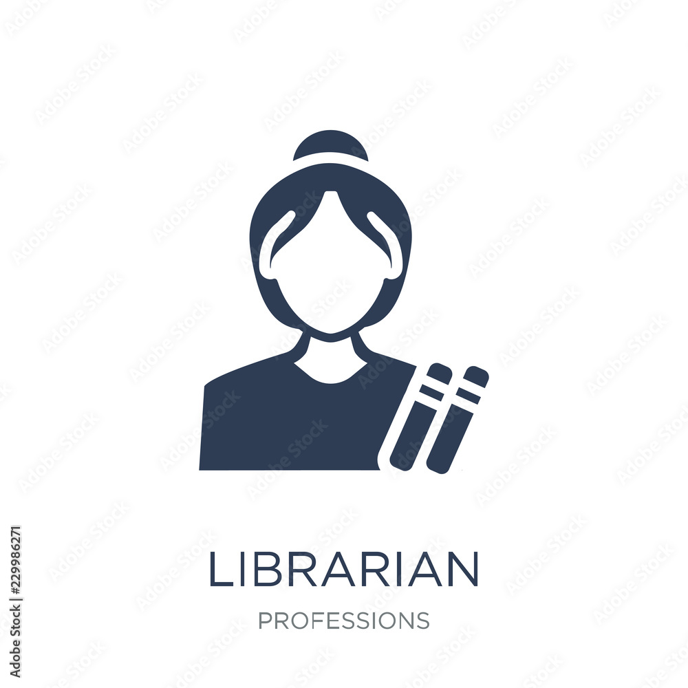Librarian icon. Trendy flat vector Librarian icon on white background ...