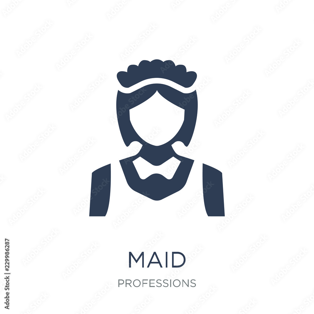 Maid icon. Trendy flat vector Maid icon on white background from ...