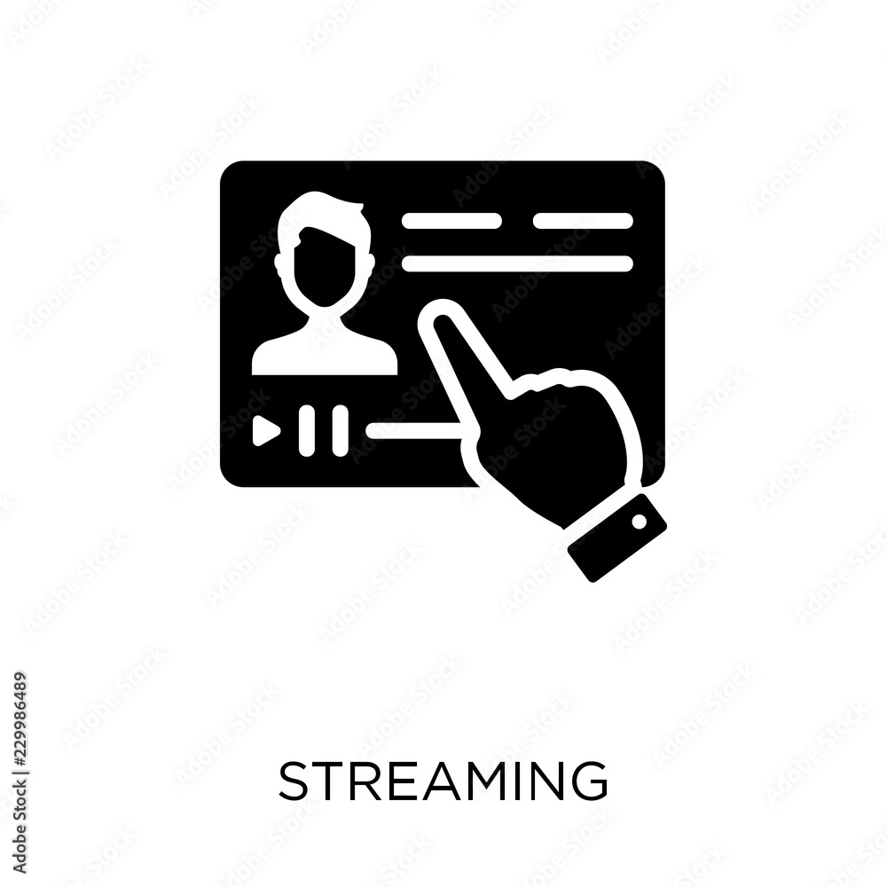 Streaming icon. Streaming symbol design from Online learning collection ...
