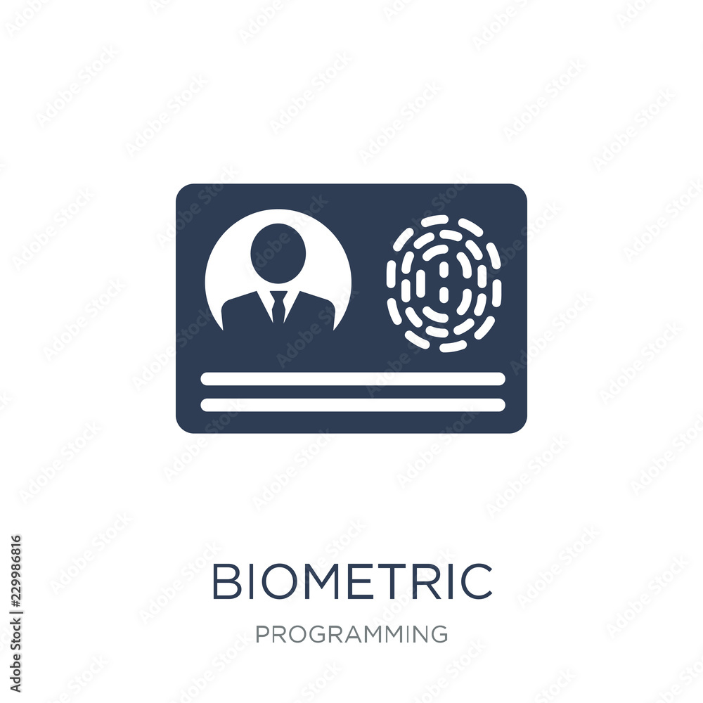 Biometric identification icon. Trendy flat vector Biometric ... Biometric identification icon. Trendy flat vector Biometric ...