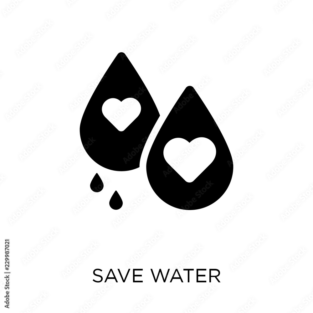 Save water icon. Save water symbol design from Ecology collection ...