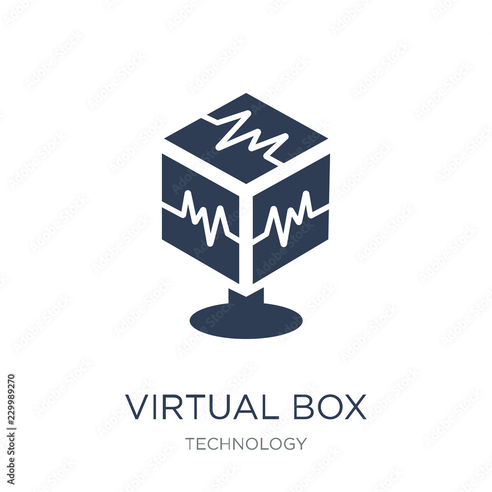 Virtual Box icon. Trendy flat vector Virtual Box icon on white ...