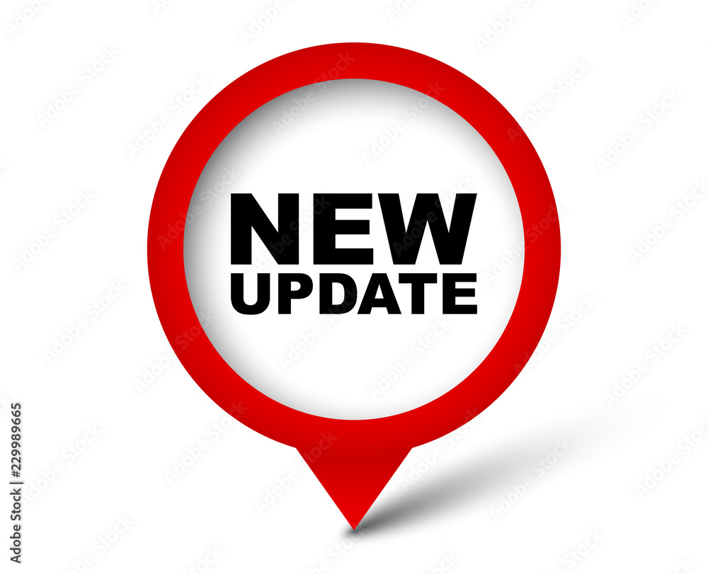 red vector banner new update Stock Vector | Adobe Stock