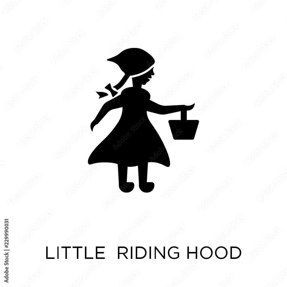 Little red riding hood icon. Little red riding hood symbol design from ...