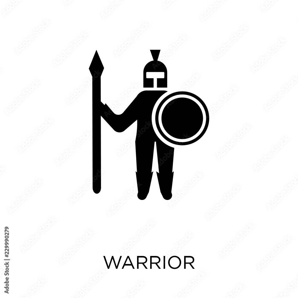 Warrior icon. Warrior symbol design from Fairy tale collection. Stock ...