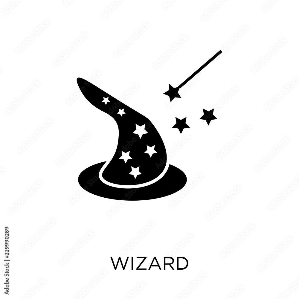 Wizard icon. Wizard symbol design from Fairy tale collection. Stock ...
