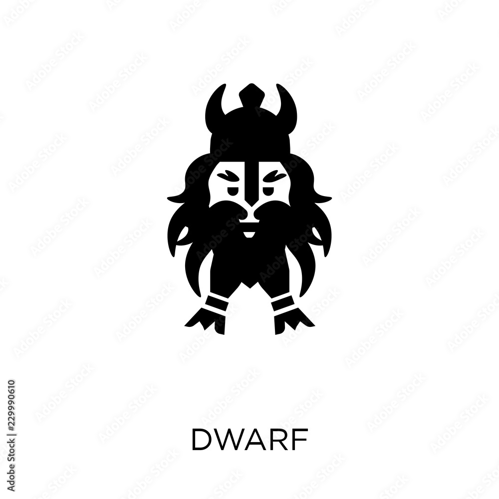 Dwarf icon. Dwarf symbol design from Fairy tale collection. Stock ...