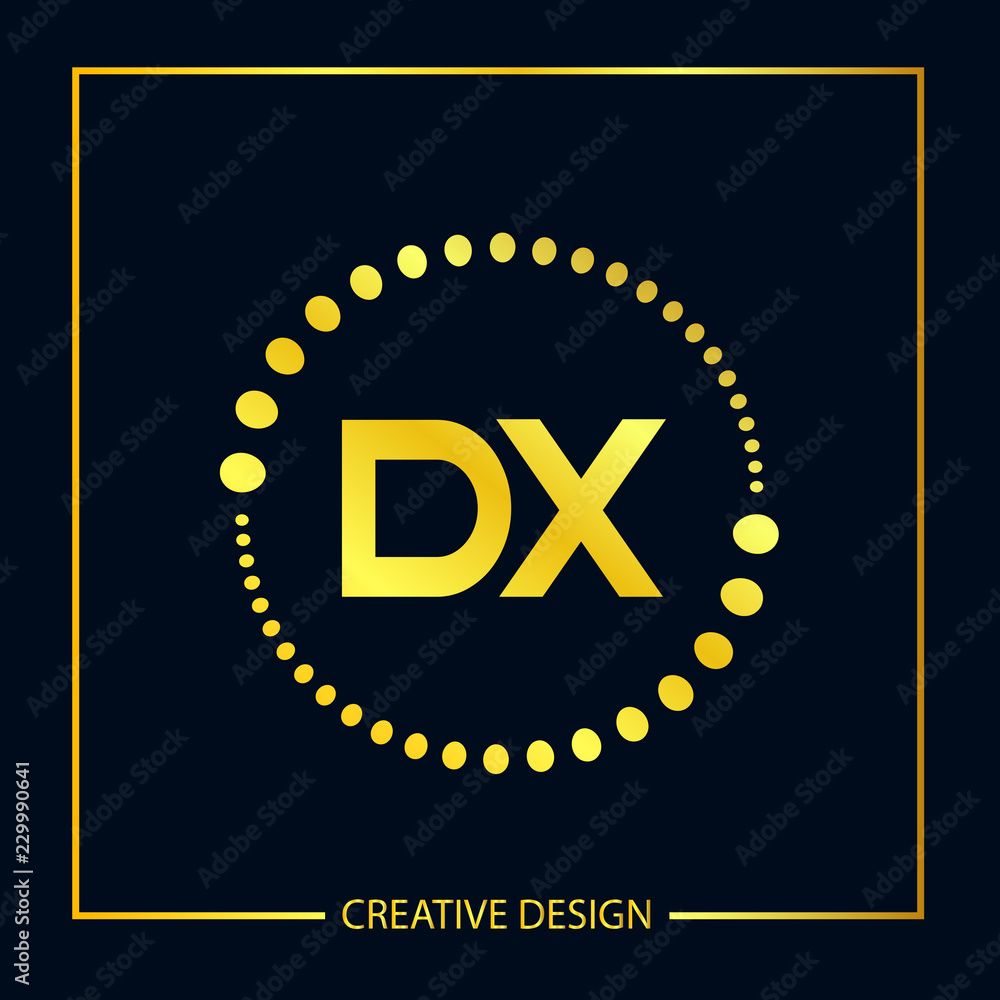 Initial Letter DX Logo Template Design Stock Vector | Adobe Stock