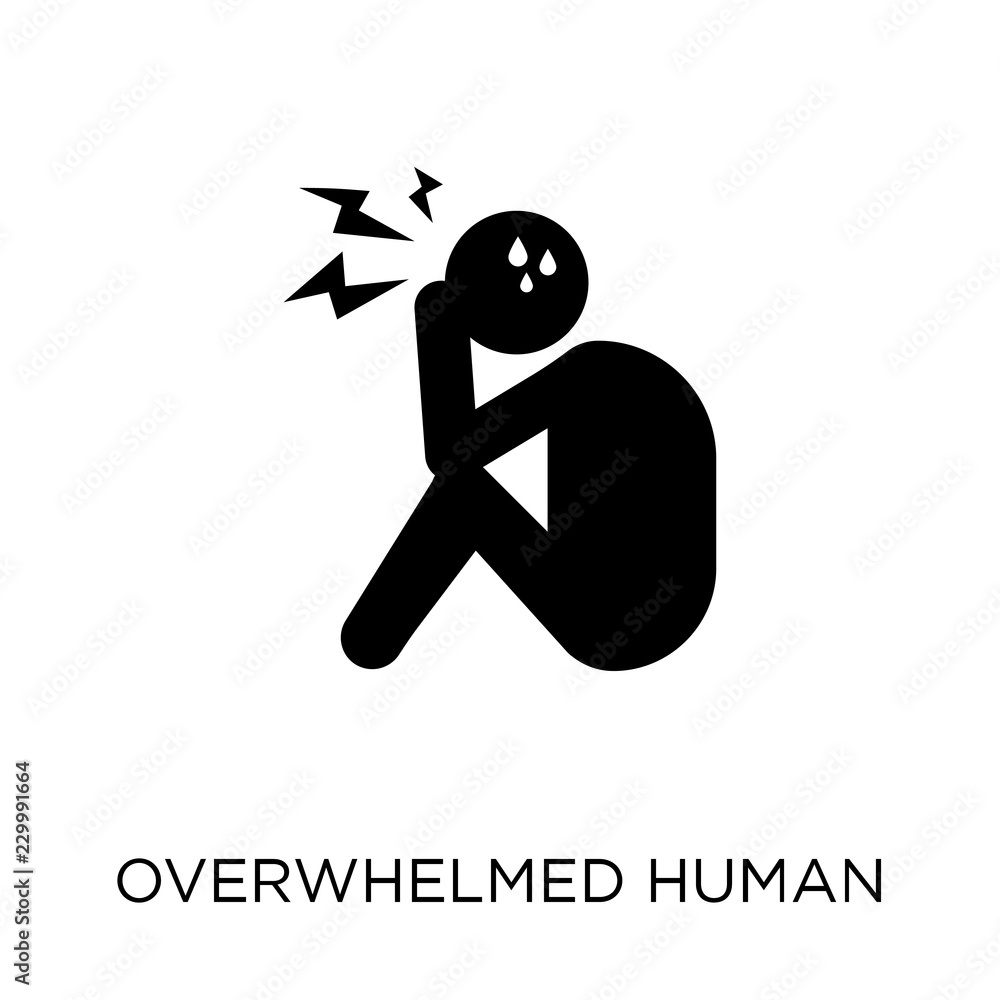 overwhelmed human icon. overwhelmed human symbol design from Feelings ...