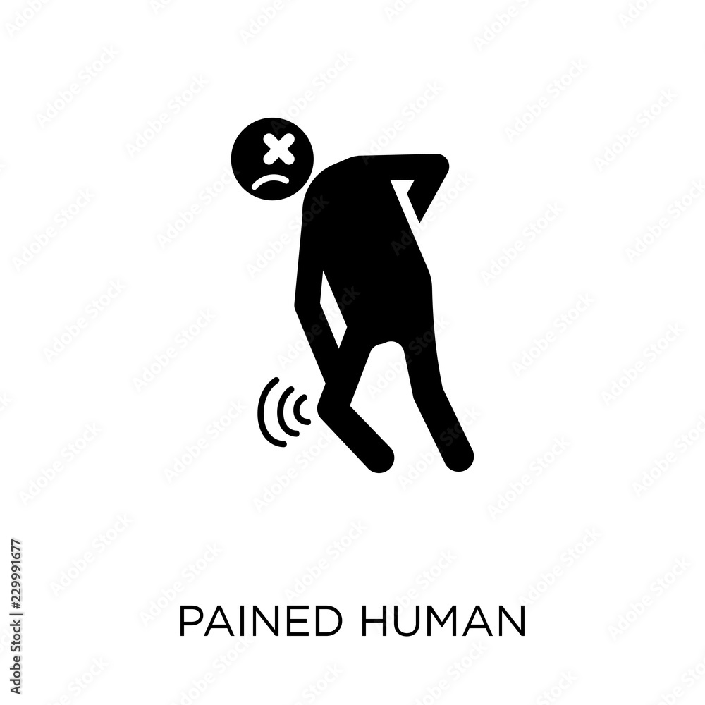 pained human icon. pained human symbol design from Feelings collection ...
