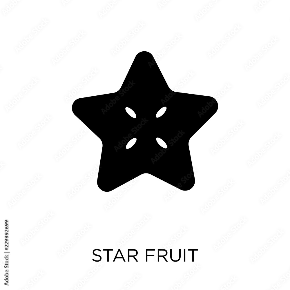 Star fruit icon. Star fruit symbol design from Fruit and vegetables ...