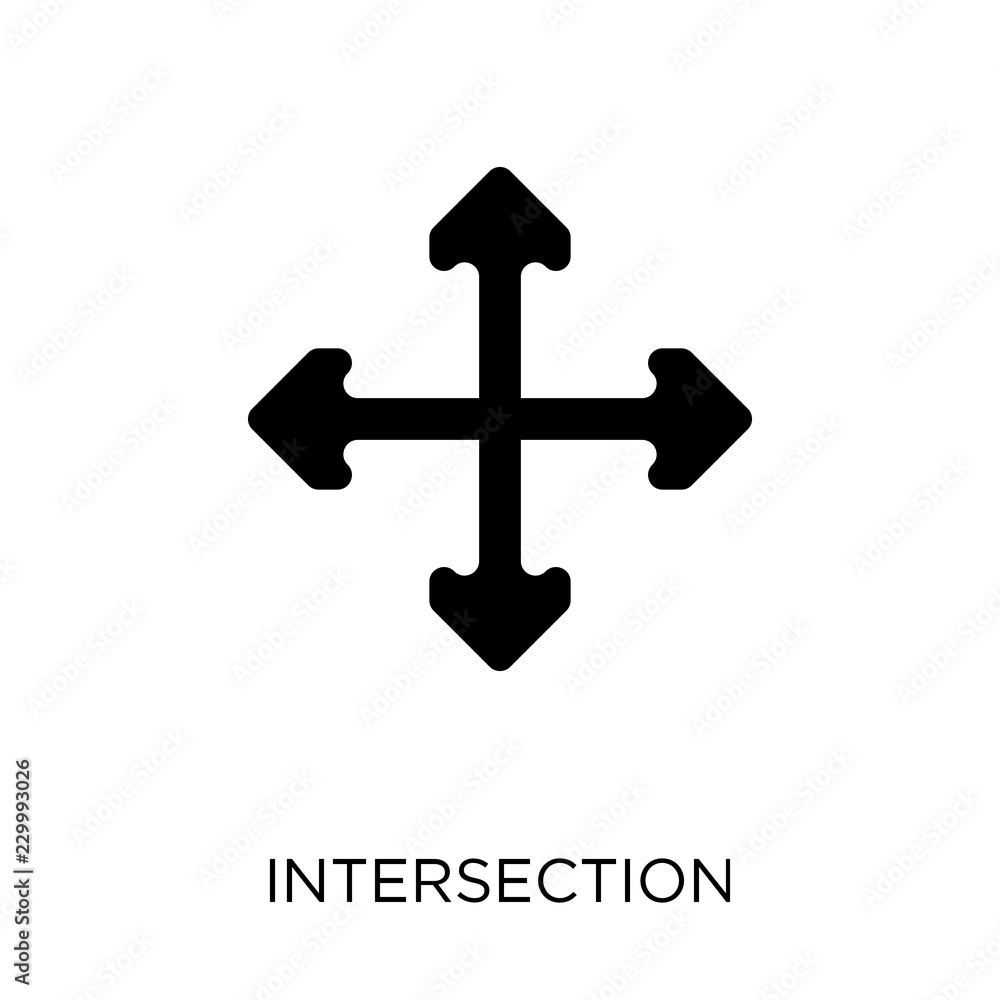 Intersection icon. Intersection symbol design from Geometry collection ...