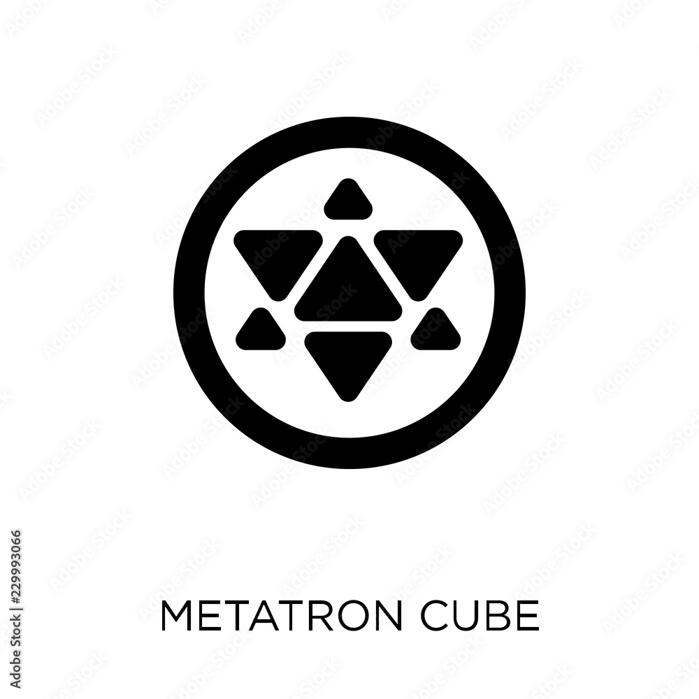 Vetor de Metatron cube icon. Metatron cube symbol design from Geometry ...
