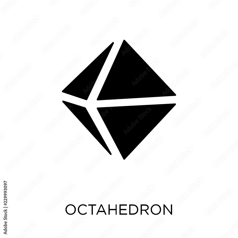 Octahedron icon. Octahedron symbol design from Geometry collection ...