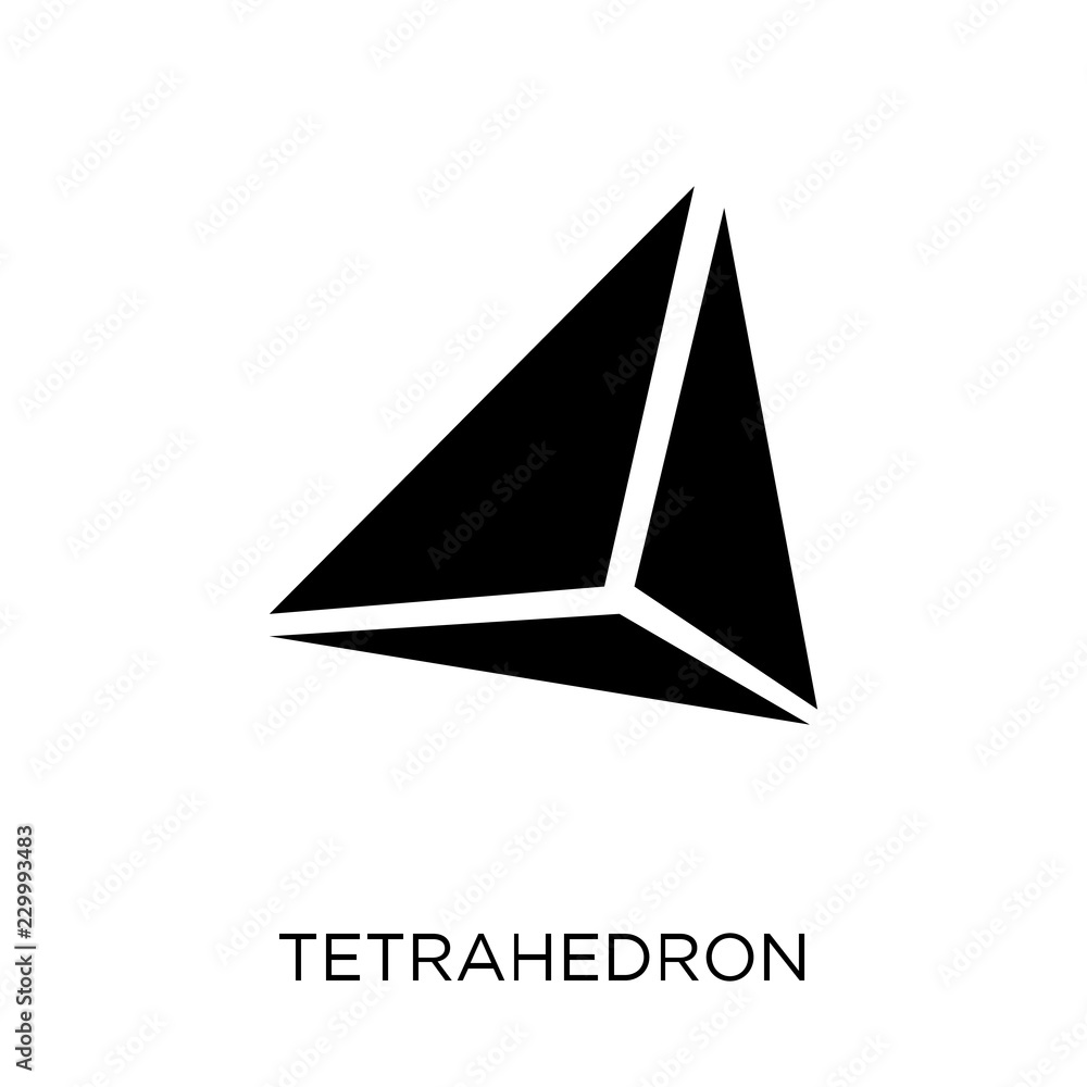 Tetrahedron icon. Tetrahedron symbol design from Geometry collection ...