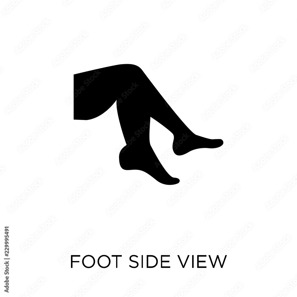 Foot side view icon. Foot side view symbol design from Human Body Parts ...