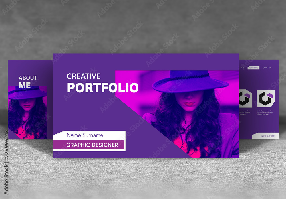 Purple Presentation Layout Stock Template | Adobe Stock