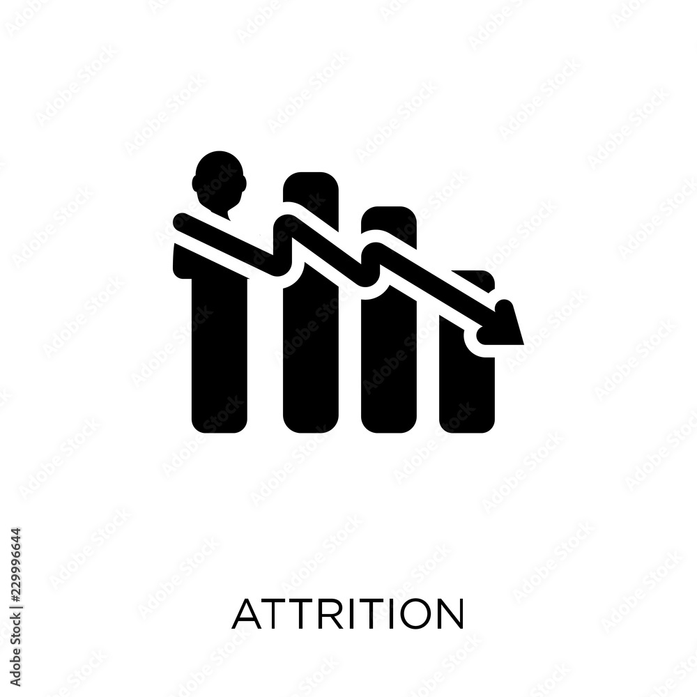 Attrition icon. Attrition symbol design from Time managemnet collection ...