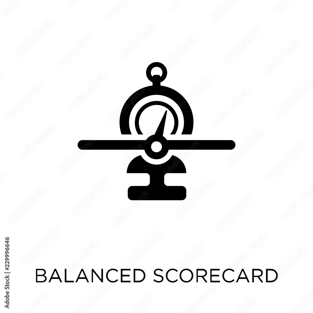 Balanced scorecard icon. Balanced scorecard symbol design from Time ...