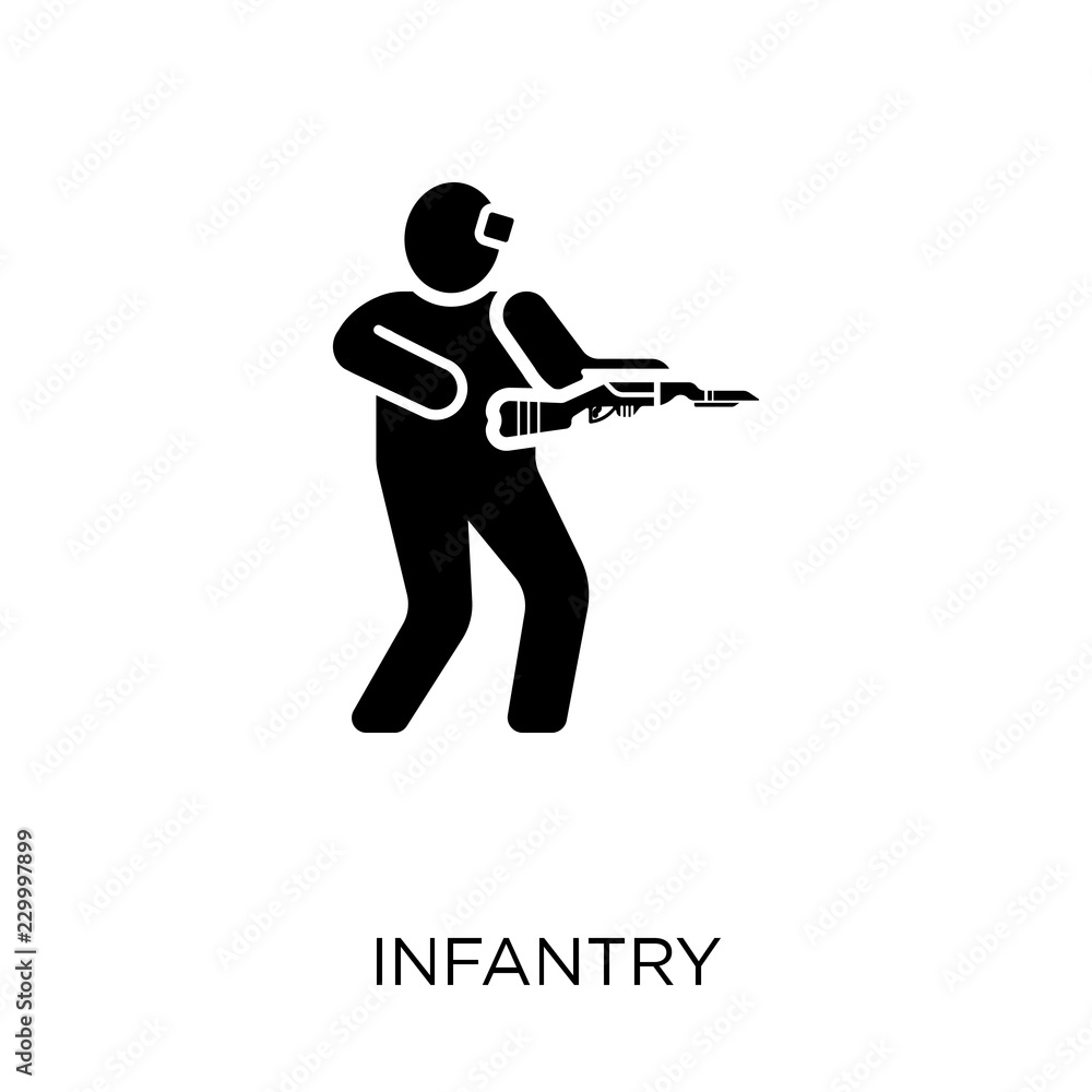 Infantry icon. Infantry symbol design from Army collection. Simple ...