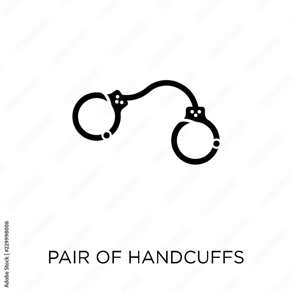 Pair of Handcuffs icon. Pair of Handcuffs symbol design from Army ...