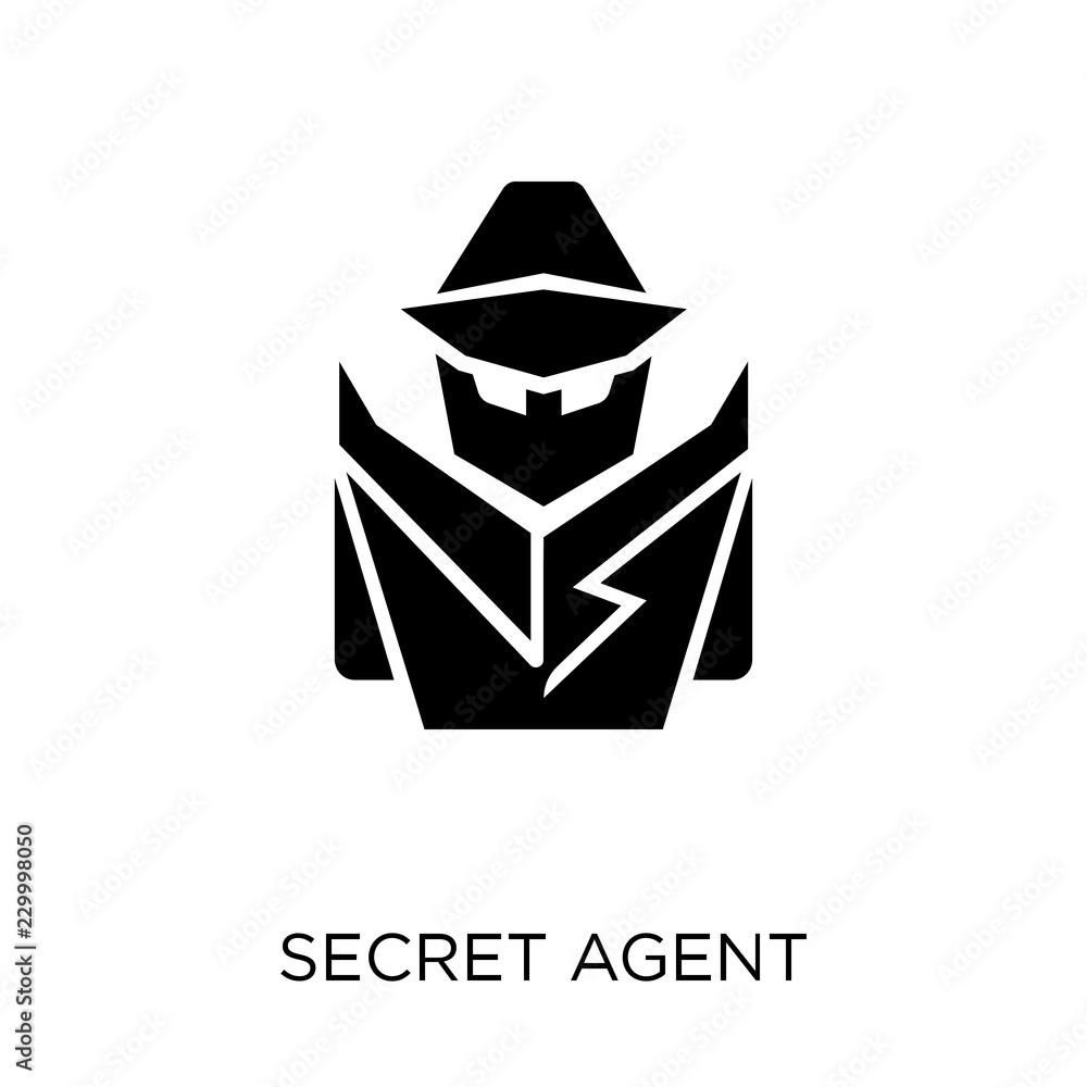 secret agent icon. secret agent symbol design from Army collection. Simple element vector ...