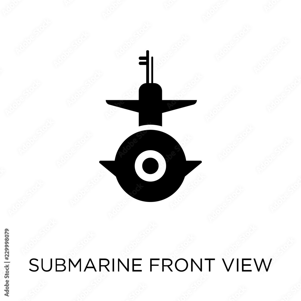 Submarine Front View icon. Submarine Front View symbol design from Army ...
