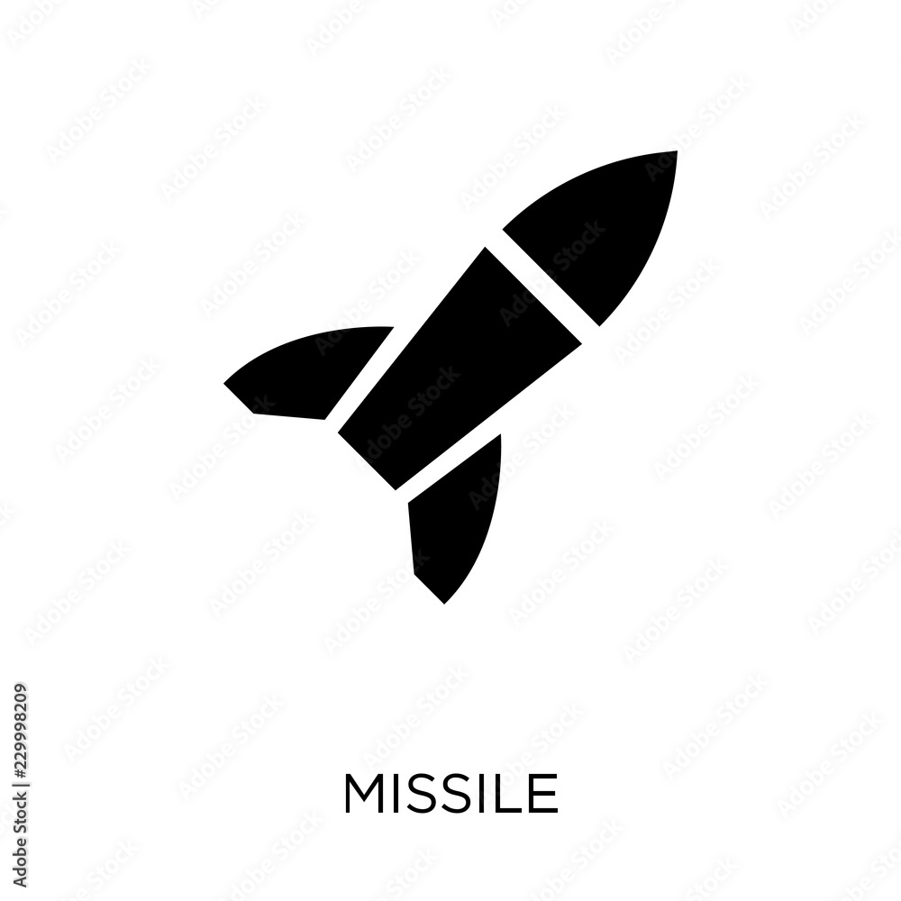 Missile icon. Missile symbol design from Army collection. Simple ...