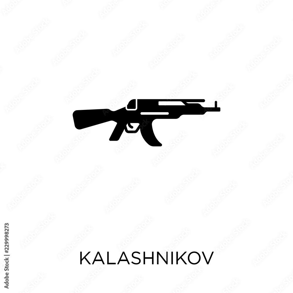 Kalashnikov icon. Kalashnikov symbol design from Army collection ...