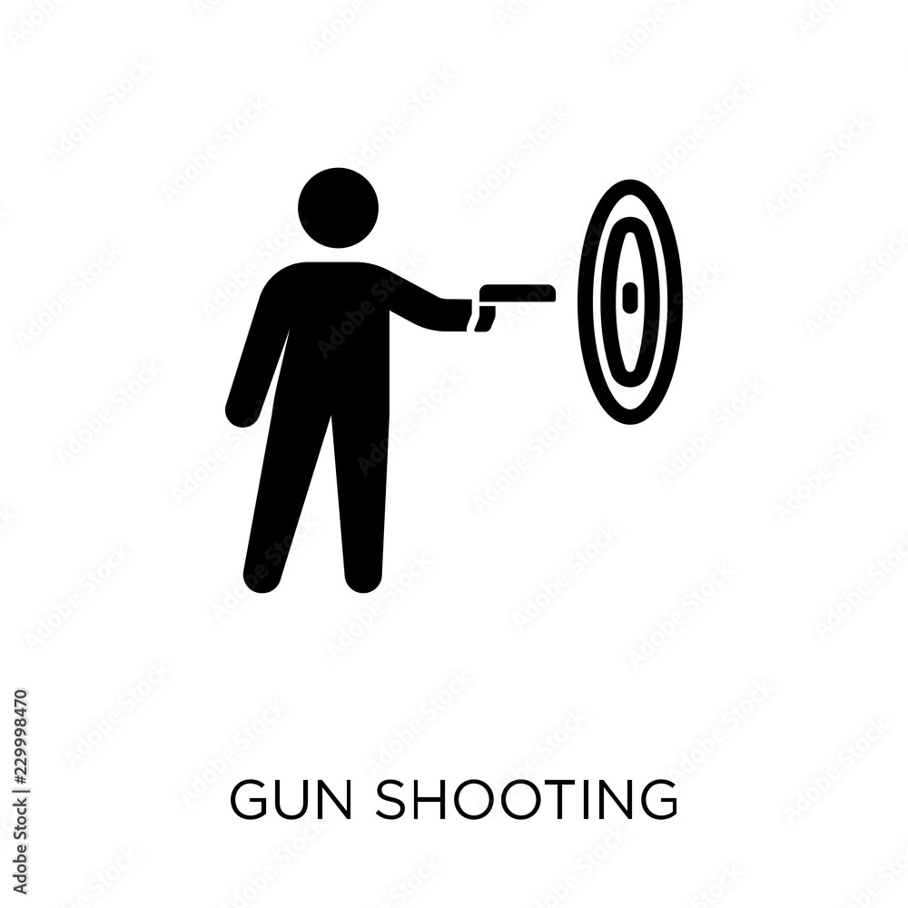 gun shooting icon. gun shooting symbol design from Army collection ...
