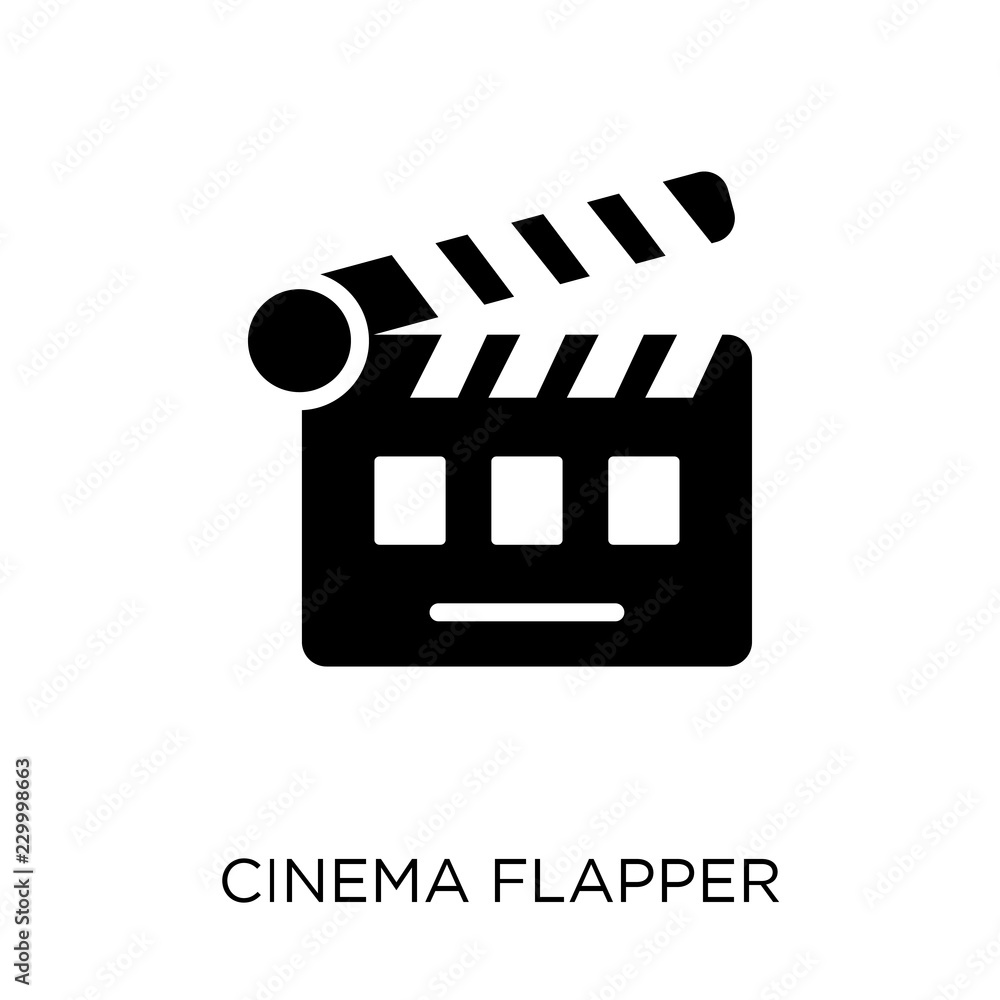 cinema flapper icon. cinema flapper symbol design from Cinema ...