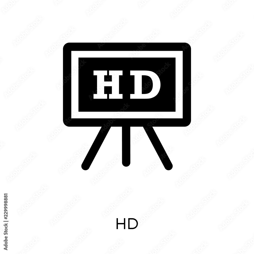 Hd icon. Hd symbol design from Cinema collection. Stock Vector | Adobe ...