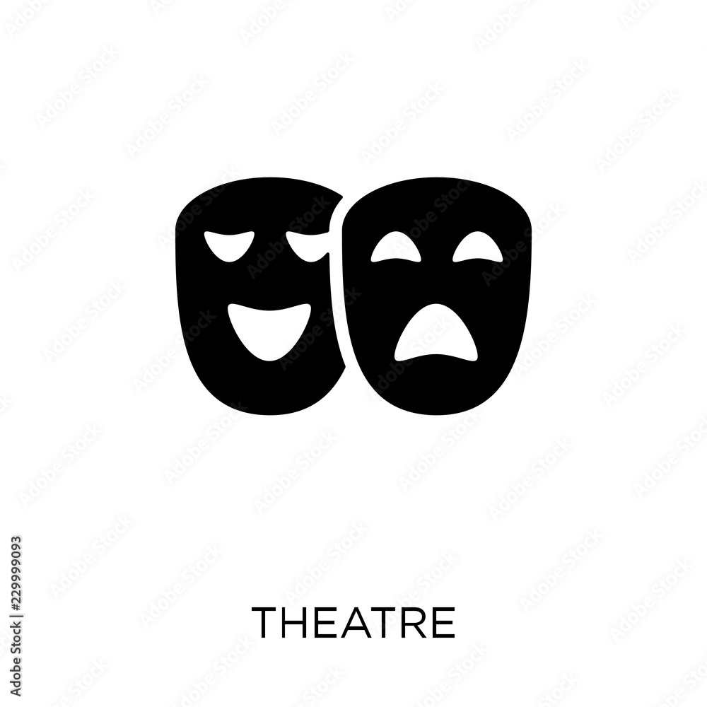 Theatre icon. Theatre symbol design from Cinema collection. Stock ...