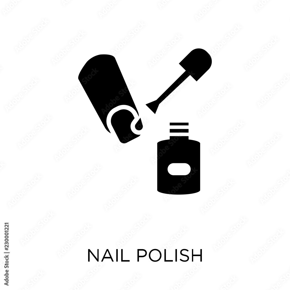 Nail polish icon. Nail polish symbol design from Hygiene collection ...