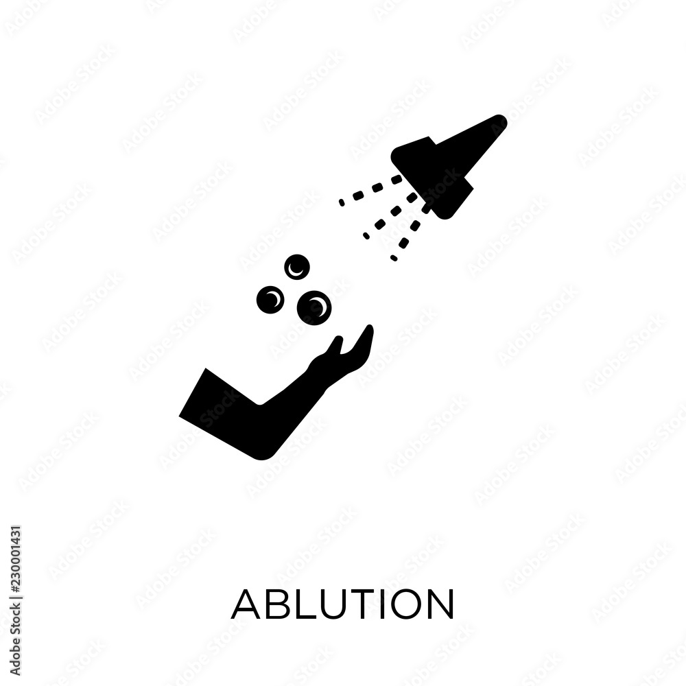 ablution icon. ablution symbol design from Hygiene collection. Stock ...